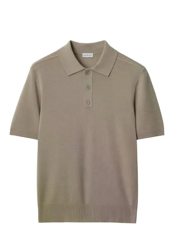 Burberry B Crest-embroidered Polo Shirt - Brown