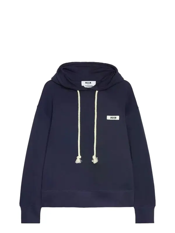 MSGM Logo-patch Hoodie - Blue