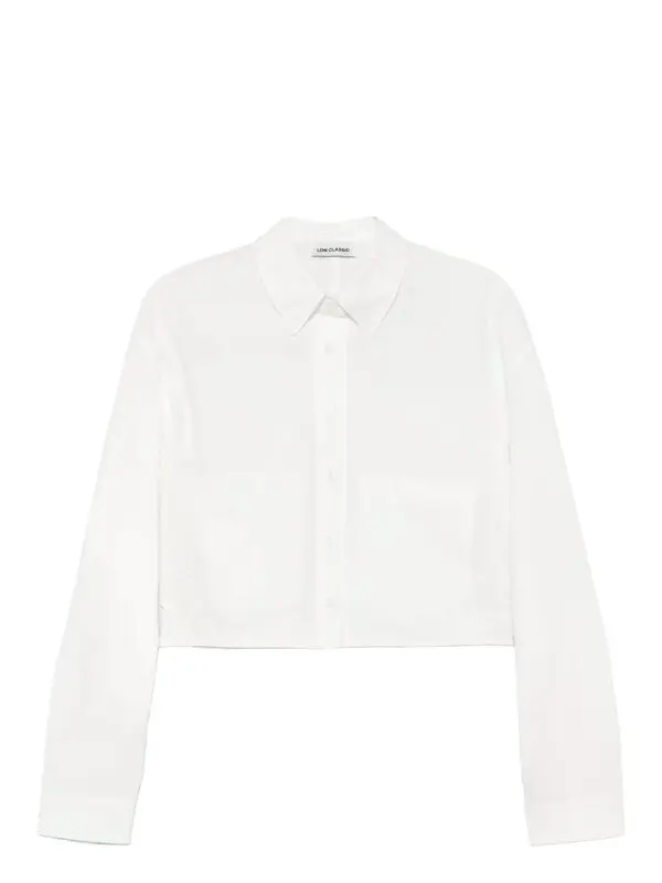 LOW CLASSIC Cropped Shirt - White