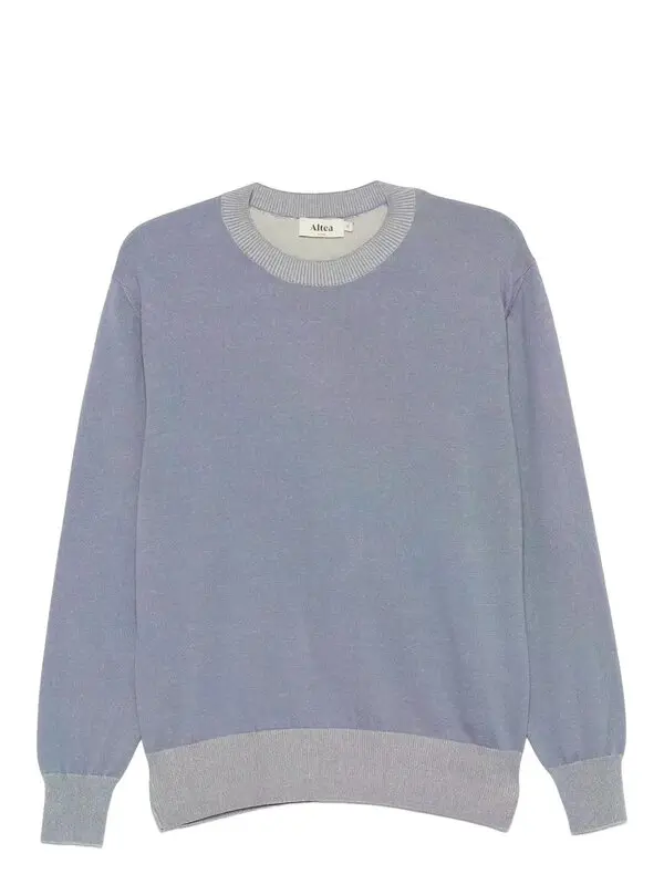 Altea Cotton Crew Neck Sweater - Blue