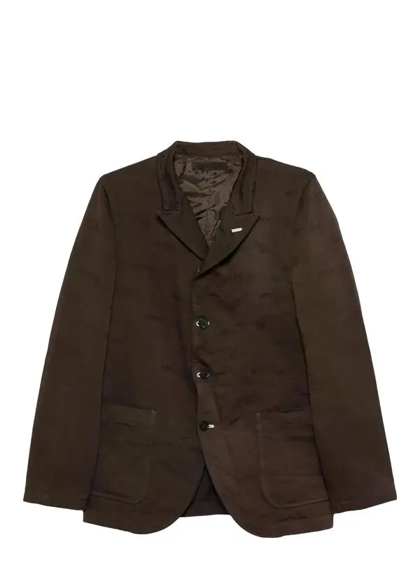 Comme Des Garçons Patterned-jacquard Blazer - Green