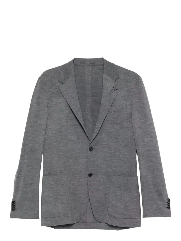 LARDINI Single-breasted Blazer - Grey