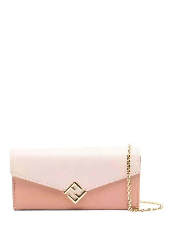 Fendi Ff Diamonds Continental Cross Body Bag - Pink