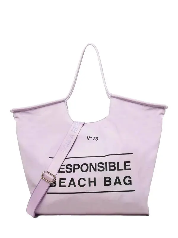 V°73 Logo-print Beach Bag - Purple