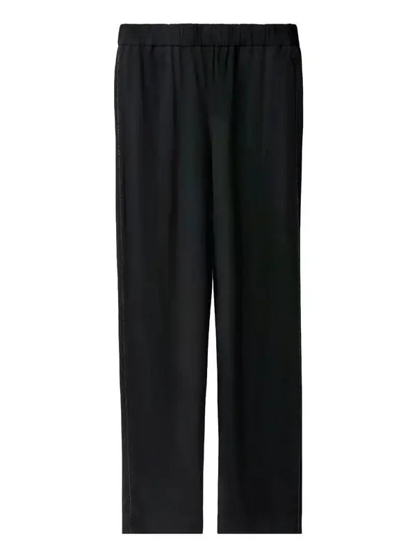 Fabiana Filippi Beaded-trim Trousers - Blue