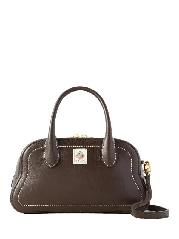 Bally Unda Leather Tote - Brown