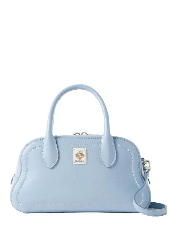 Bally Unda Appliquéd Leather Tote - Blue