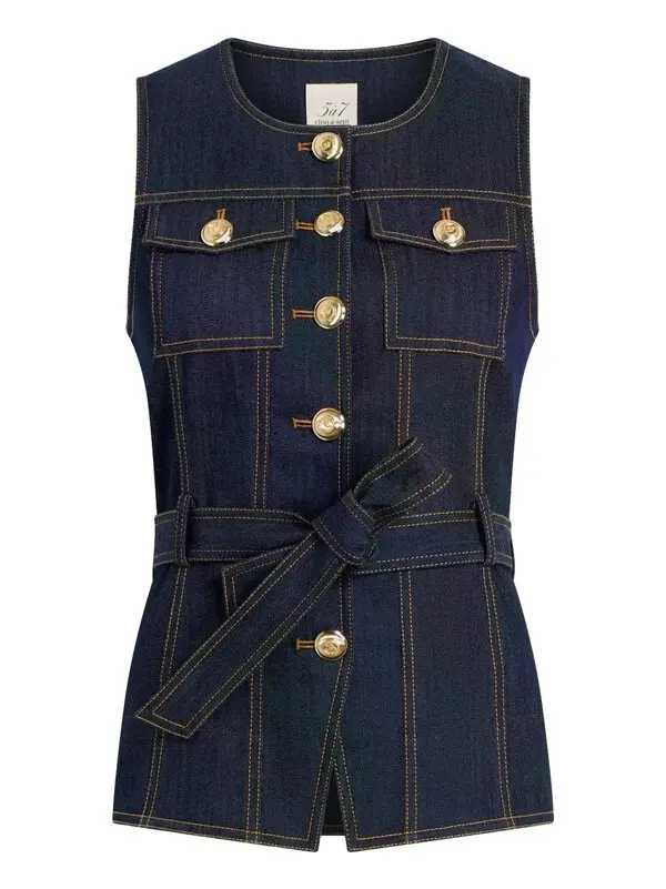 Cinq À Sept Denim Reene Vest - Blue
