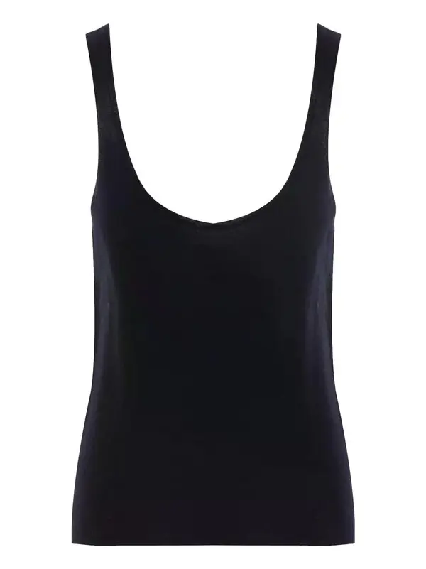Saint Laurent Scoop-neck Tank Top - Black