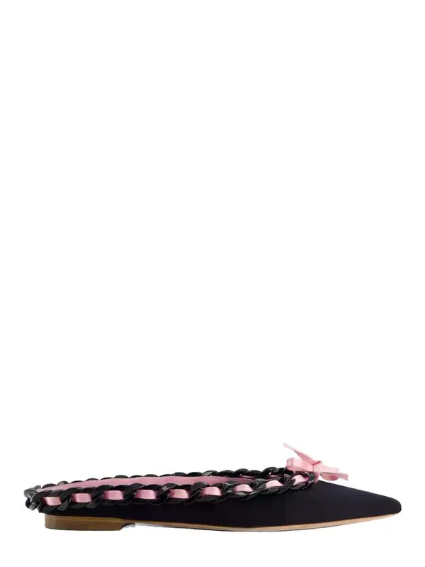 Giambattista Valli Bow-detail Slippers - Black