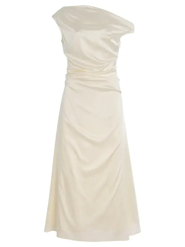 Staud Phare Stretch-silk Dress - Ivory
