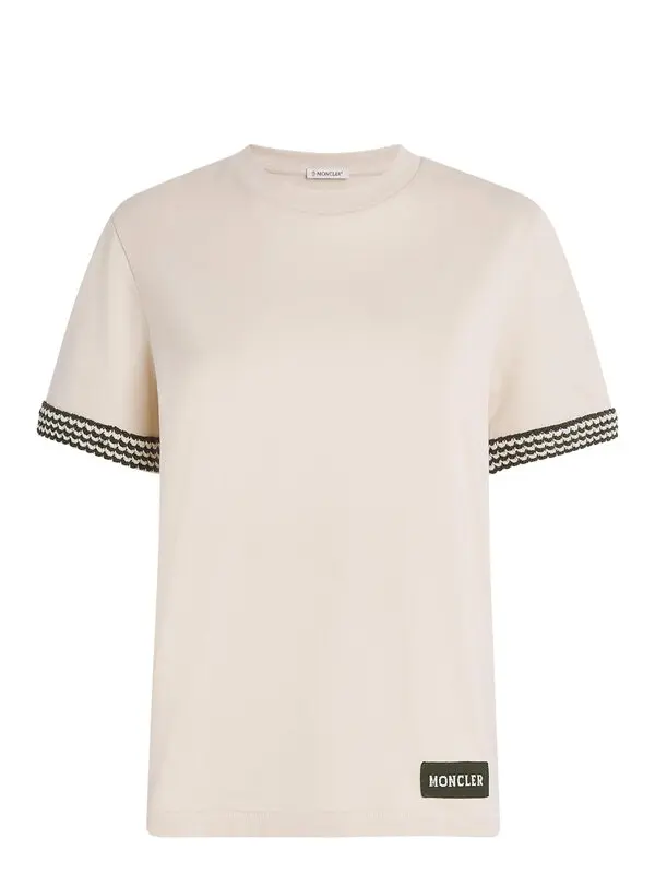 Moncler Cotton Logo T-shirt - Ivory