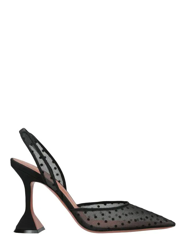 Amina Muaddi Holli Slingback Pumps 95 - Black