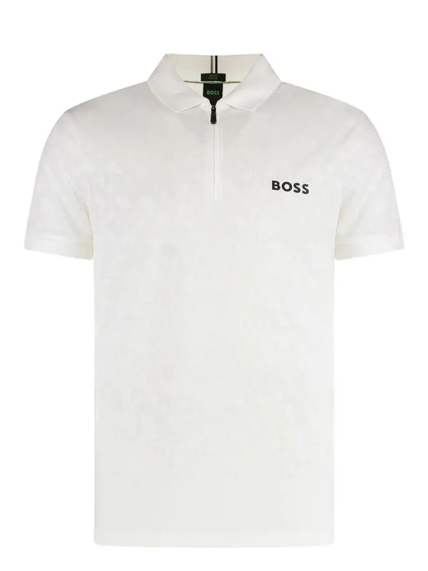 BOSS Technical Fabric Polo Shirt - White