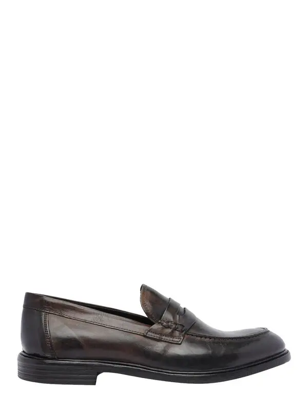 PAWELK'S Leather Loafers - Brown