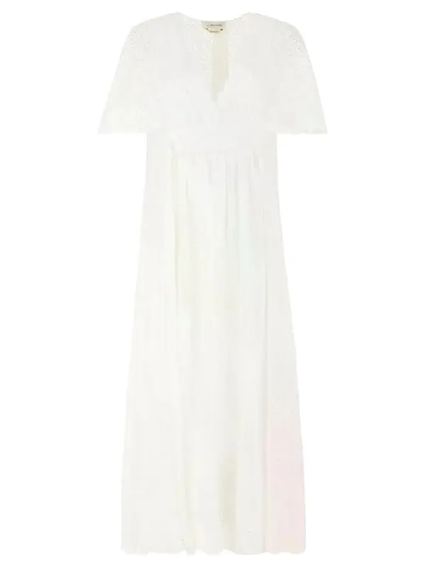 ANNA MOLINARI Broderie Anglaise Dress - White