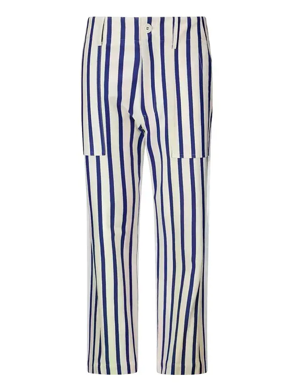 MAISON JEJIA Striped Trousers - White