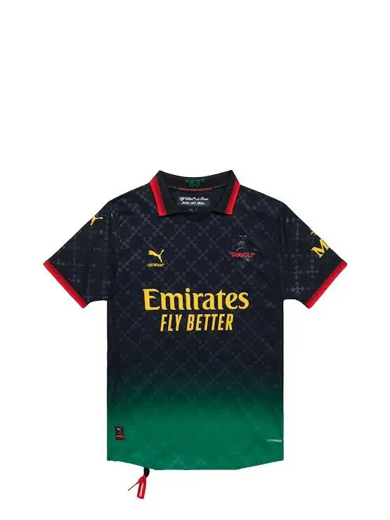 Off-White X Puma Ac Milan Authentic Jersey - Black/power Green