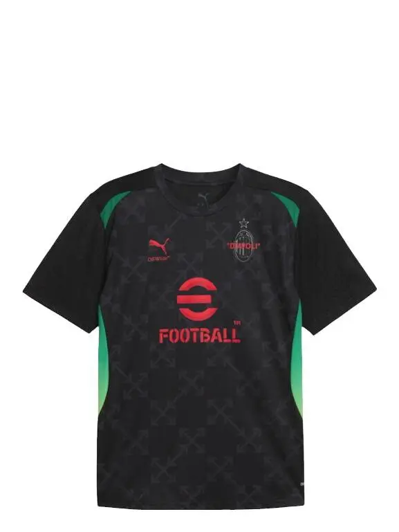 Off-White X Puma Ac Milan Pre-match Short Sleeve Jersey - Black/red