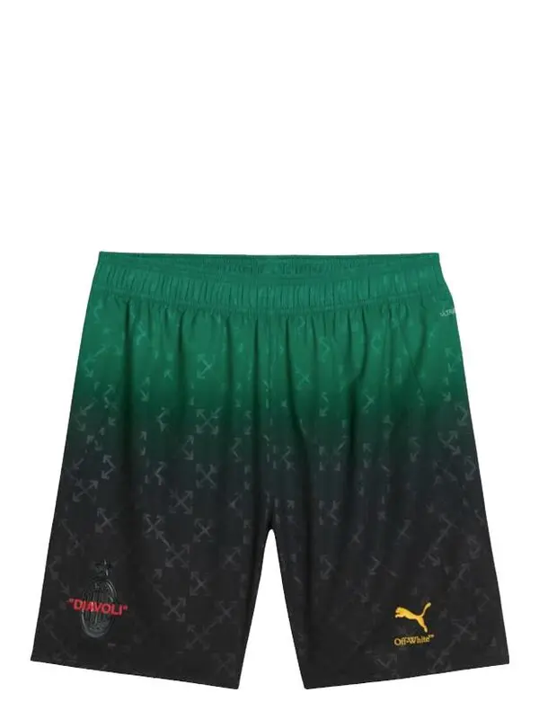 Off-White X Puma Ac Milan Authentic Shorts - Black/power Green