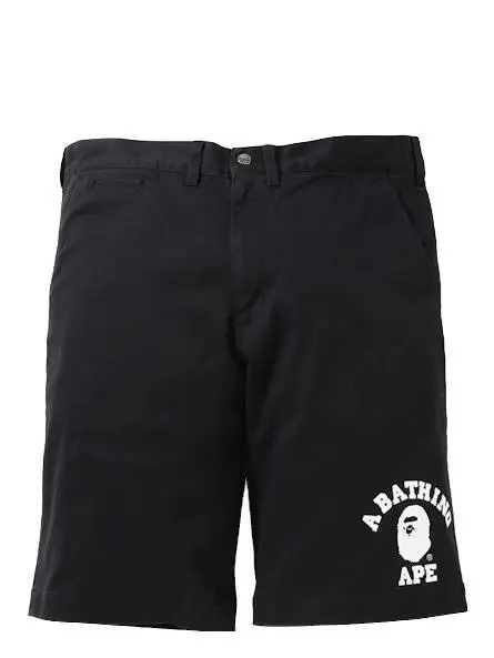 A BATHING APE College Chino Shorts - Black