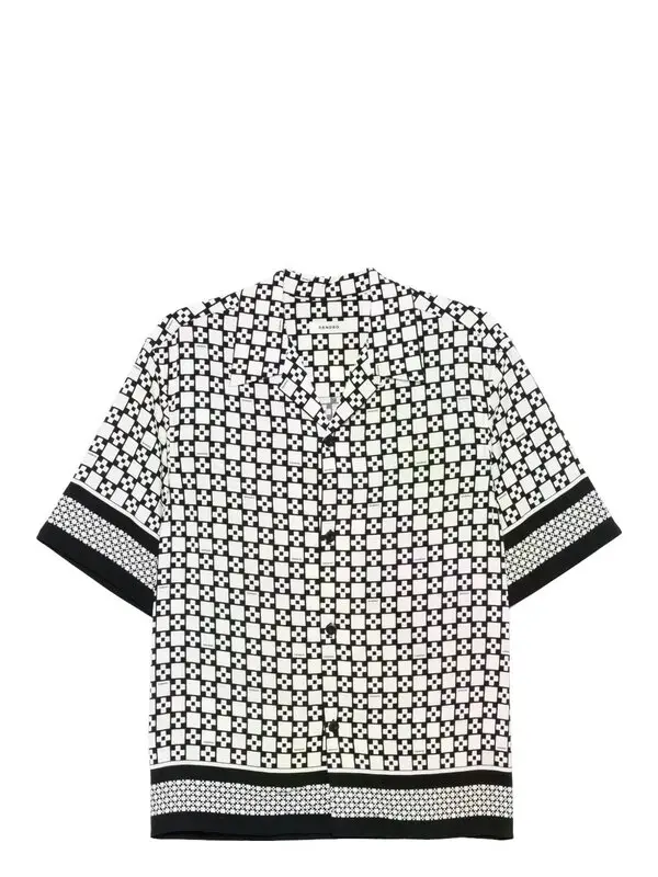 Sandro Print Short-sleeve Shirt - Black