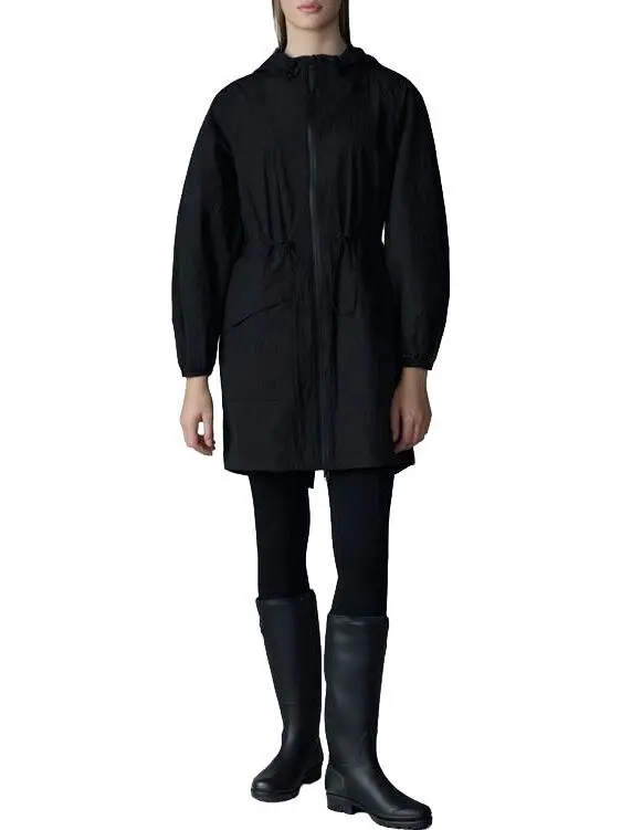 Mackage Alyster Packable Recycled Nylon Raincoat - Black