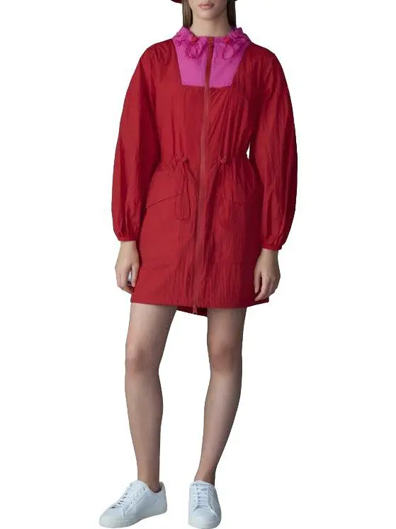 Mackage Alyster Packable Recycled Nylon Raincoat - Lava-azalea