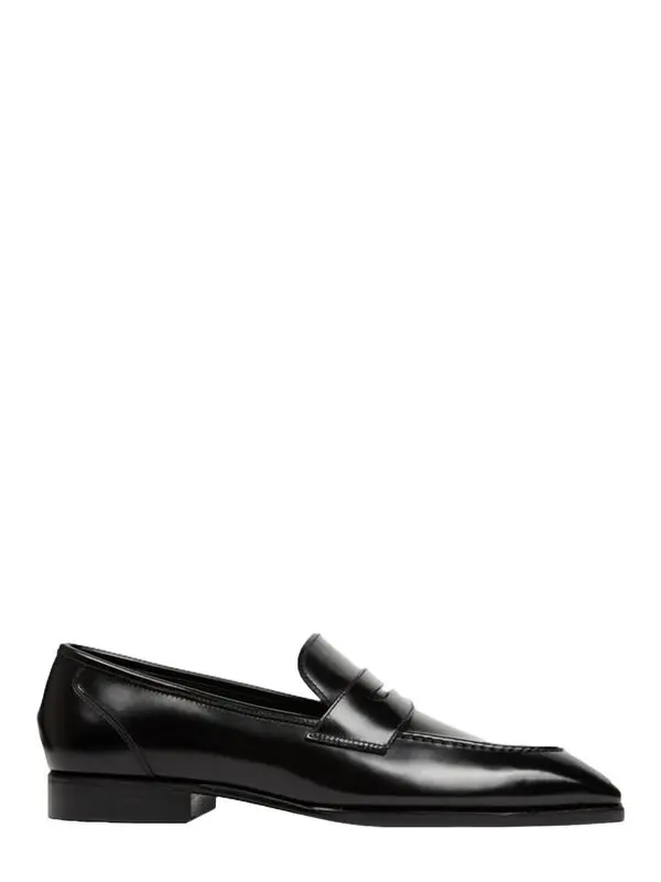 ANTHONY VEER Belmont Penny Loafer - Onyx Shine Black