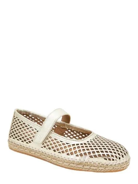 Gentle Souls By Kenneth Cole Sienna Mary Jane Flat - Soft Gold Leather