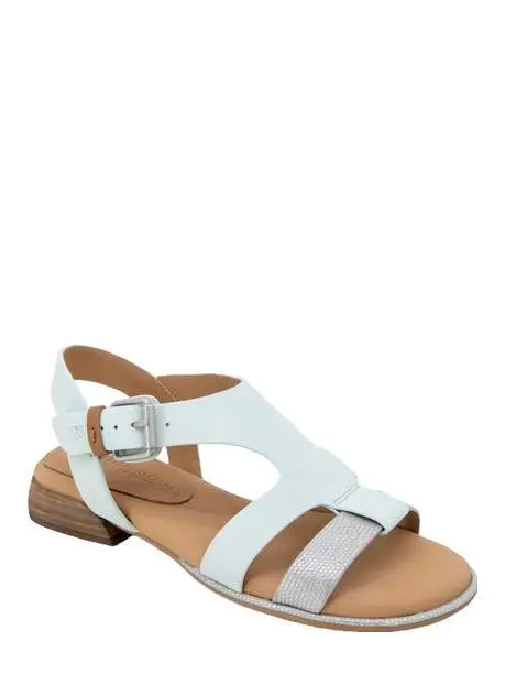 Gentle Souls By Kenneth Cole Haisley Ankle Strap Sandals - Light Blue Leather