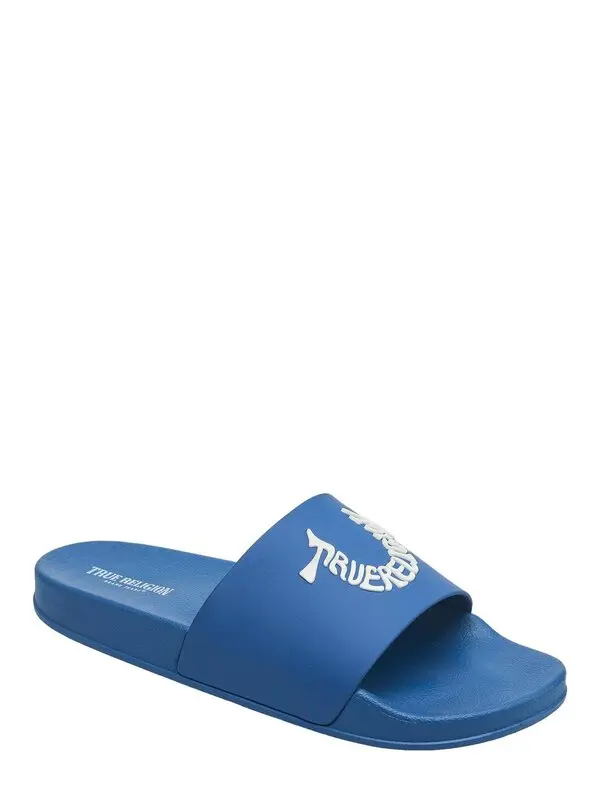 True Religion Ti Logo Slides - Blue
