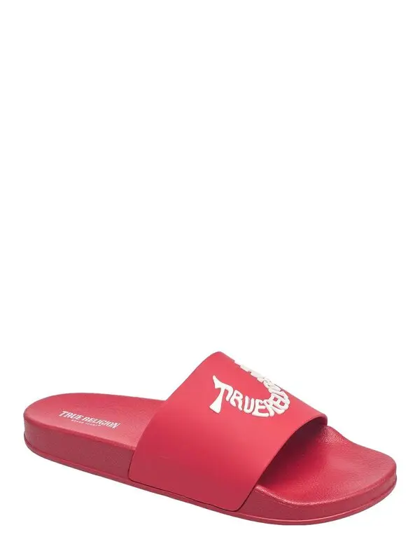 True Religion Ti Logo Slides - Red