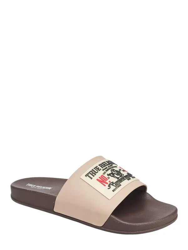 True Religion Logo Slides - Brown