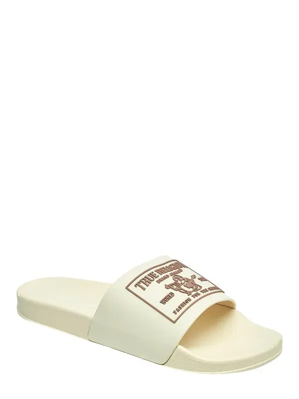 True Religion Logo Slides - Cream
