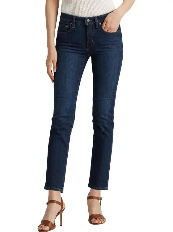 Ralph Lauren Mid-rise Straight-leg Jeans - Deep Royal Wash Denim