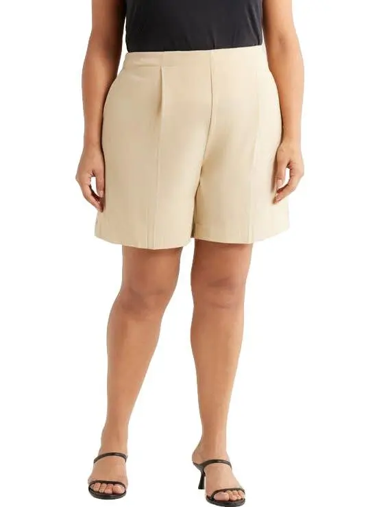 Lyssé Dia Pleated Shorts - Raffia