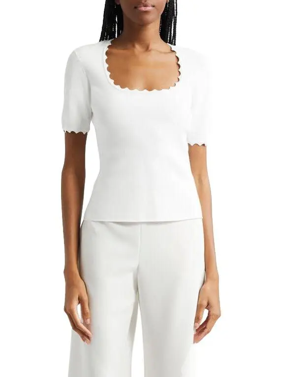 Emporio Armani Stretch Milano Top - Soft White