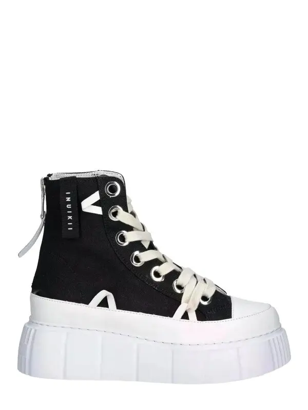 Inuikii Matilda Canvas High Top Sneakers - Black