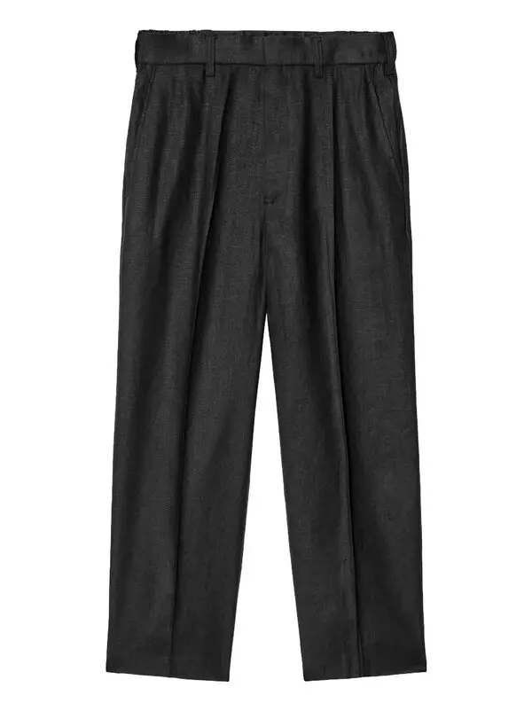 Cos Fluid Linen Wide-leg Trousers - Black