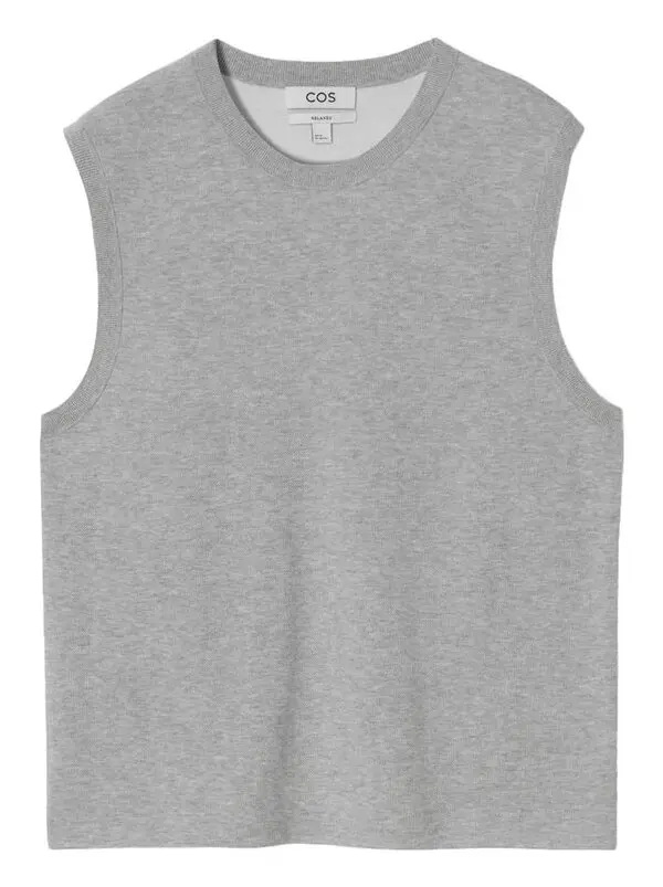 Cos Double-faced Knitted Tank - Gray