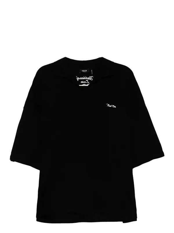 FIVE CM Logo-embroidered Polo Shirt - Black