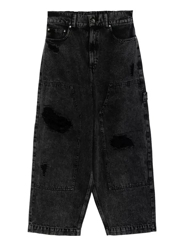 FIVE CM Distressed Tapered Jeans - Grey