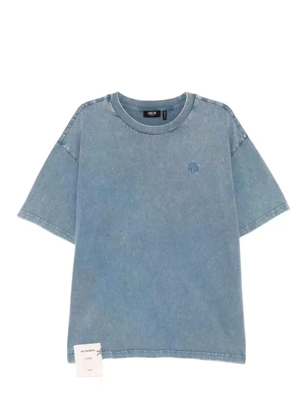 FIVE CM Logo Embroidered T-shirt - Blue