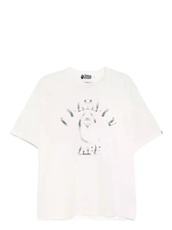 A BATHING APE Garment-dye Spray-print T-shirt - Neutrals