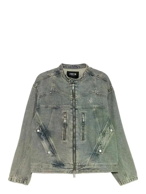 FIVE CM Logo-studs Denim Jacket - Blue