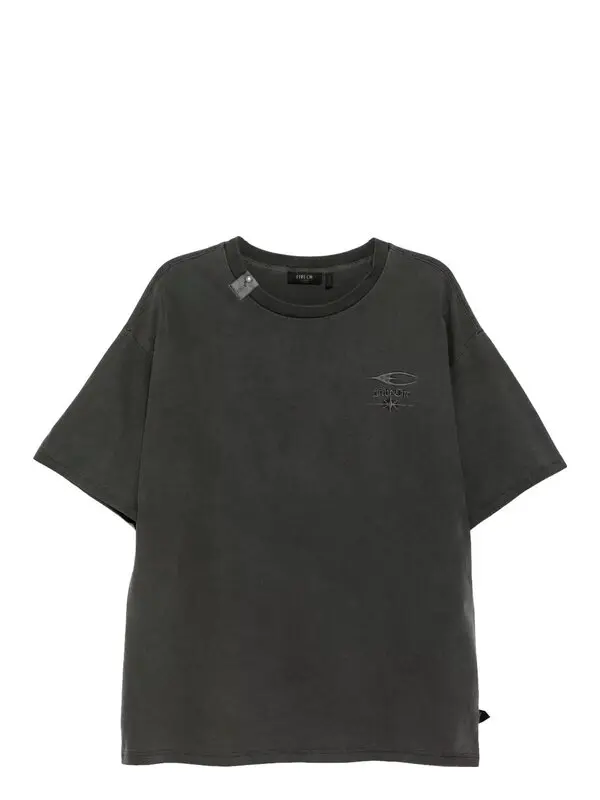 FIVE CM Logo-embroidered T-shirt - Grey
