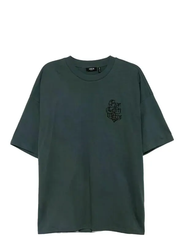FIVE CM Logo-embroidered T-shirt - Green