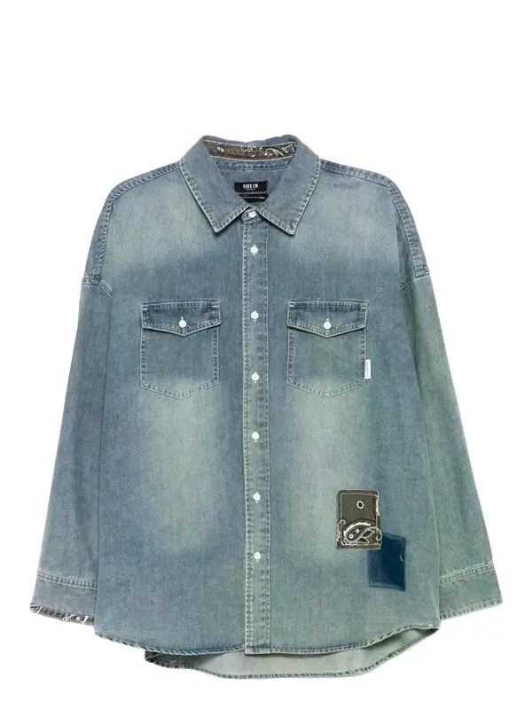 FIVE CM Patched Shirt - Blue