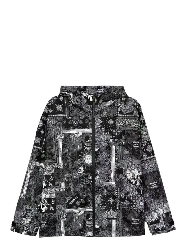 MUSIUM DIV. Graphic-print Windbreaker - Black